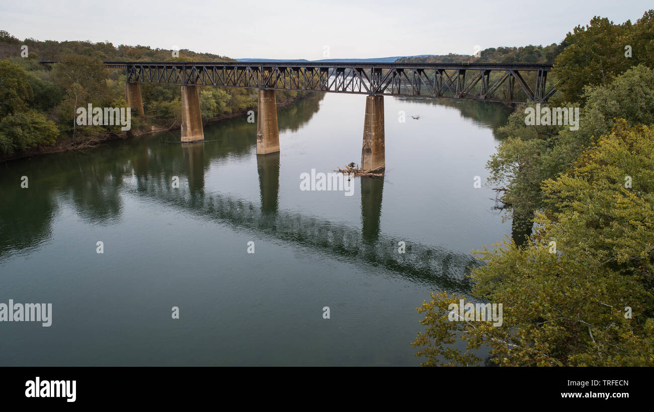 Daytime Aerial Landscape Photograph Rusted Steel Railroad Train Trestle ...