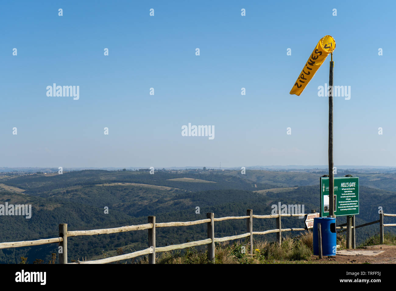 Durban, South Africa - May 18 2019: Lake Eland Zipline Tours bright ...