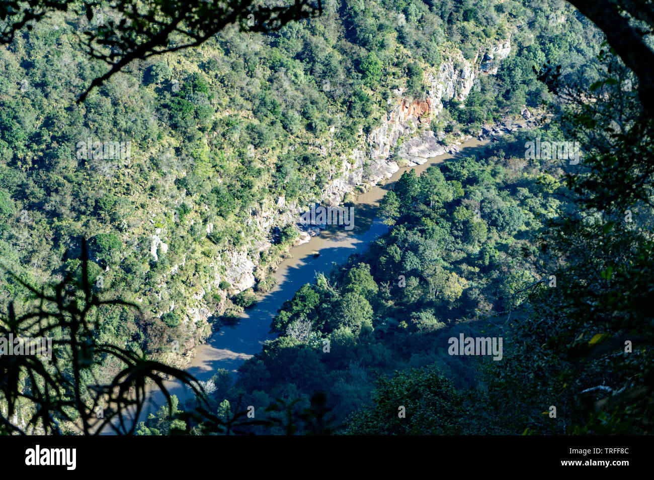 River in the Lake Eland Nature Reserve flowing through Oribi Gorge in Durban South Africa Stock ...
