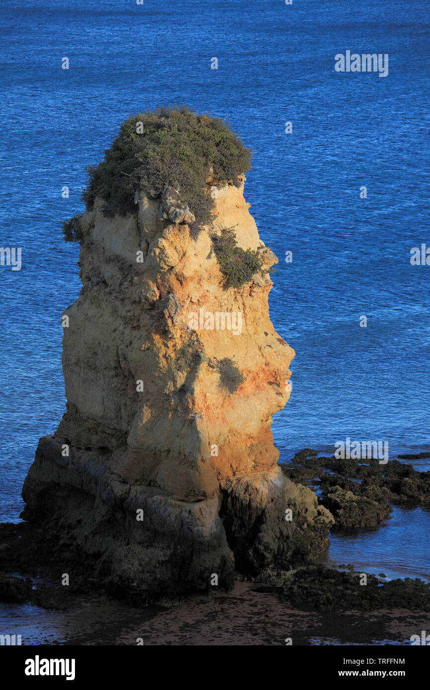 Portugal, Algarve, Lagos, Ponta da Piedade, cliffs, scenery Stock Photo ...