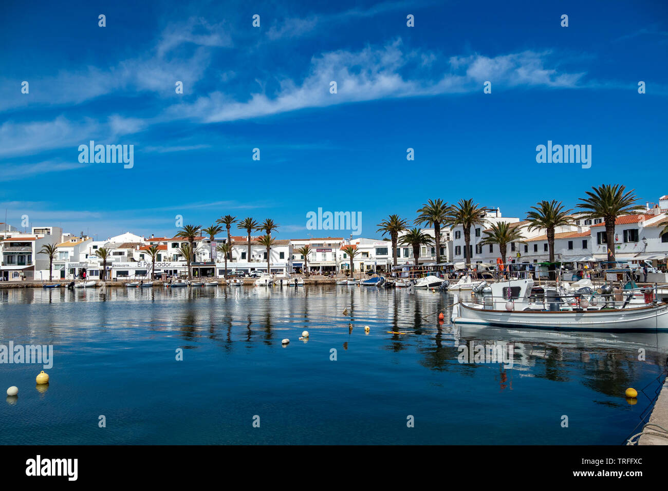 Fornells Fishing and Tourist Town, Menorca, Baleric Islands, Spain ...