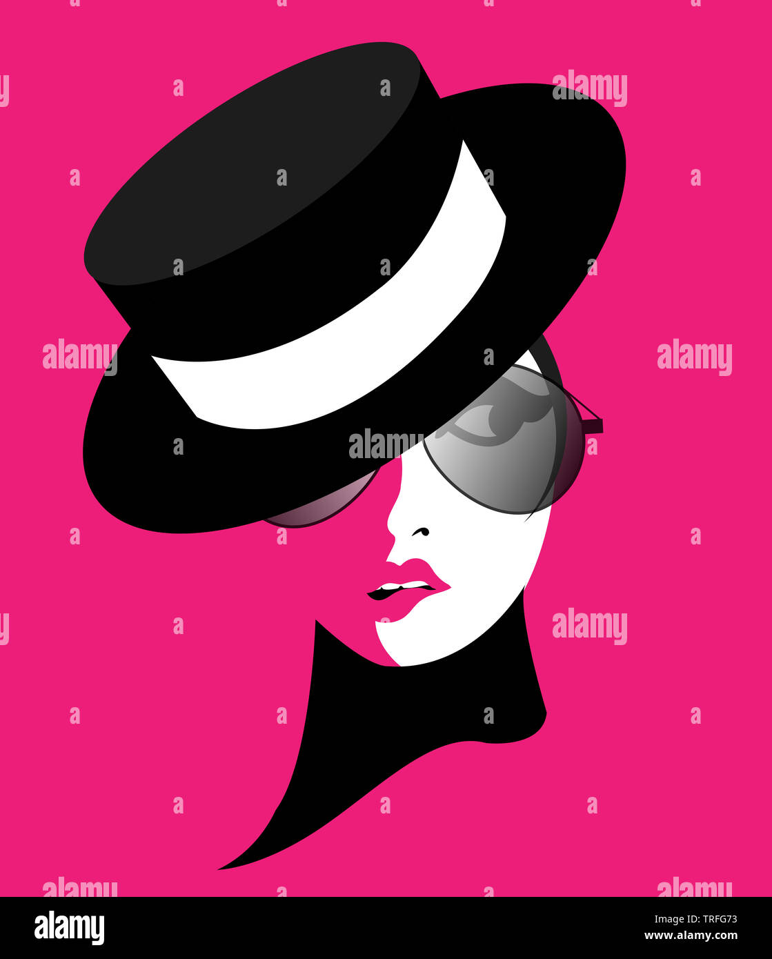 Funky girl illustration hi-res stock photography and images - Alamy