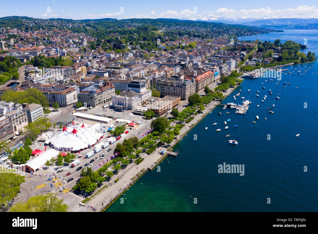 Aerial view of Zurich city in Switzerland Stock Photo - Alamy