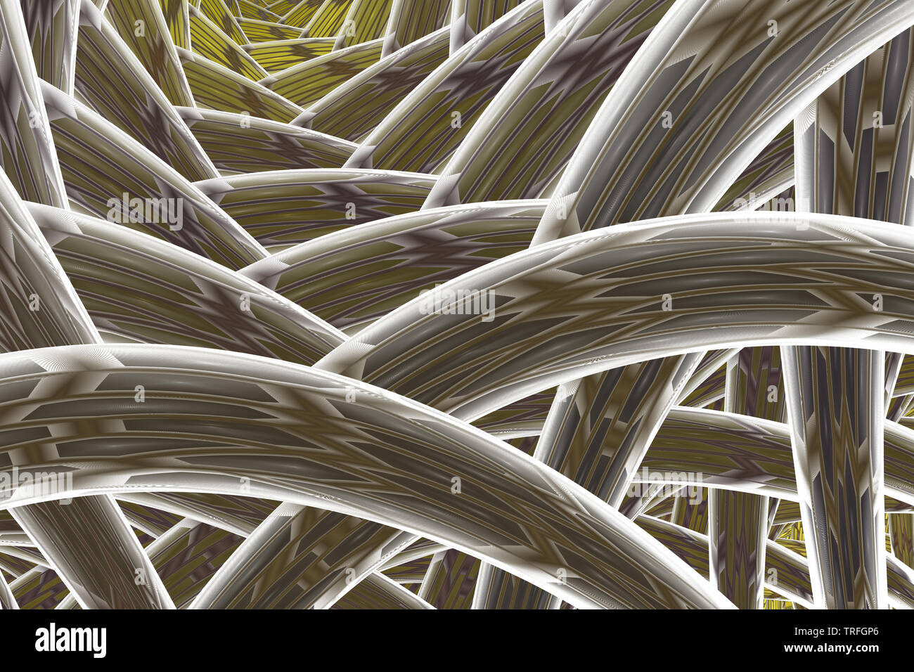 Multi-colored tangled colorful thread rope. Abstract fractal background ...