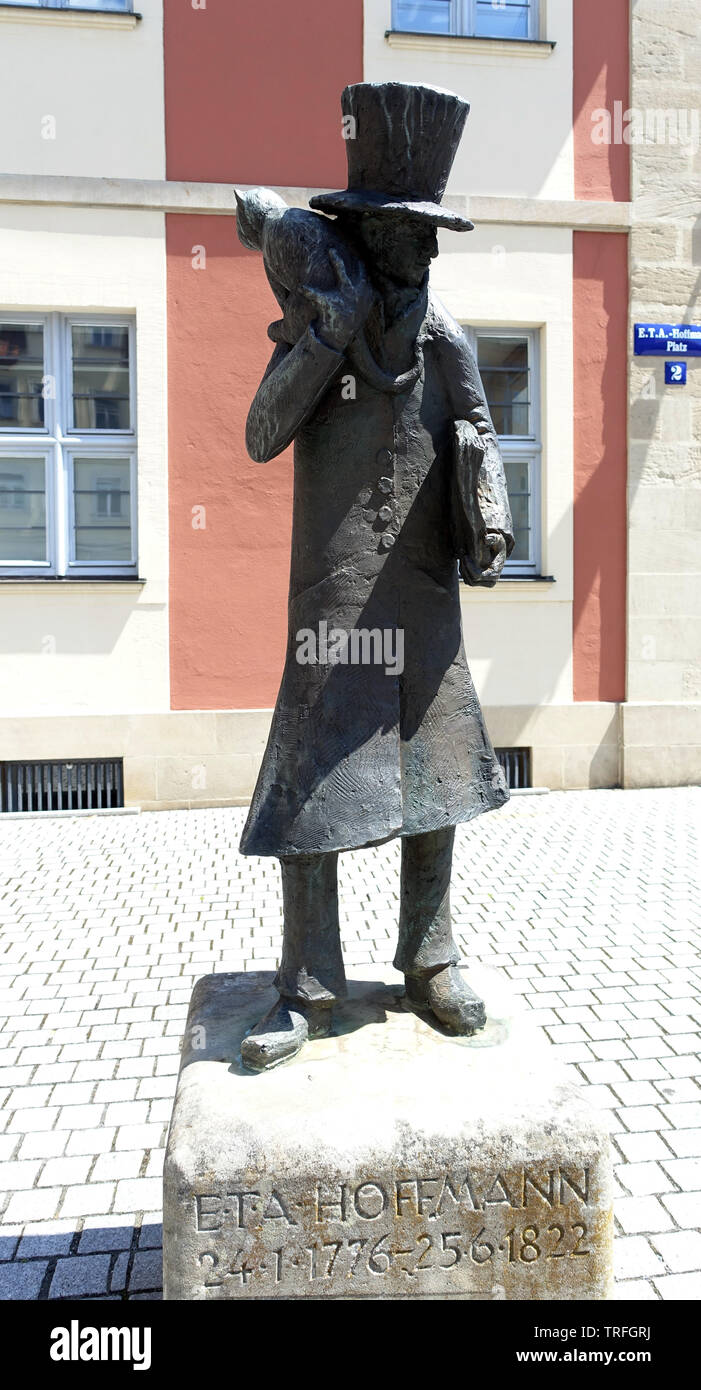 Statue of ETA Hoffmann Bamberg, Bavaria, Germany, EU Stock Photo - Alamy