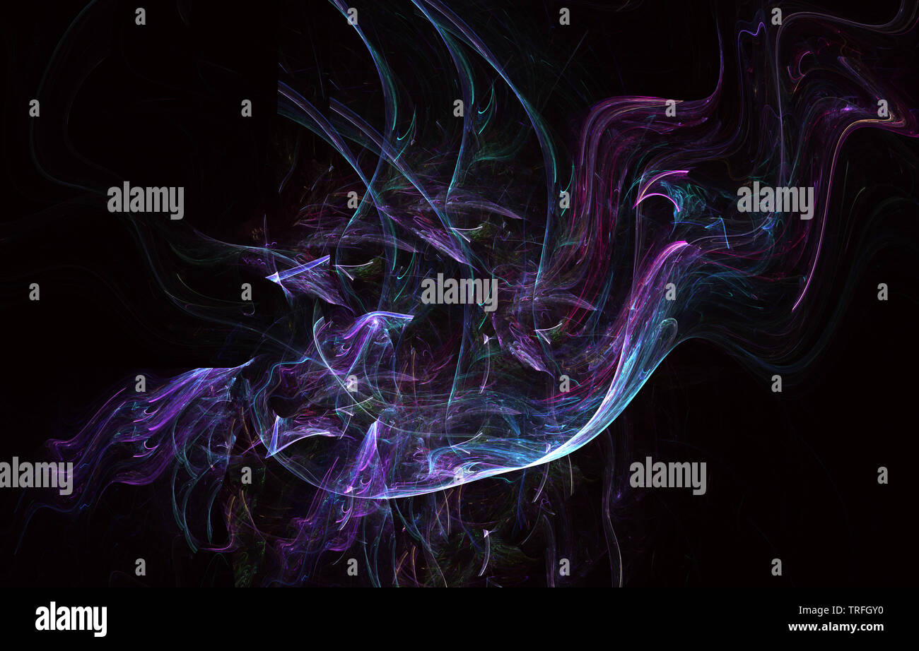 Color of waving smoke in the abstract background. Illustration wave ...
