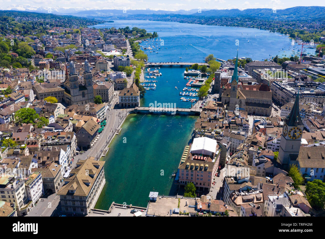 Aerial view of Zurich city in Switzerland Stock Photo - Alamy