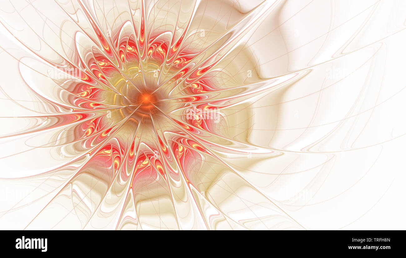 Fantasy artistic flower with lighting effect. Beautiful shin ...