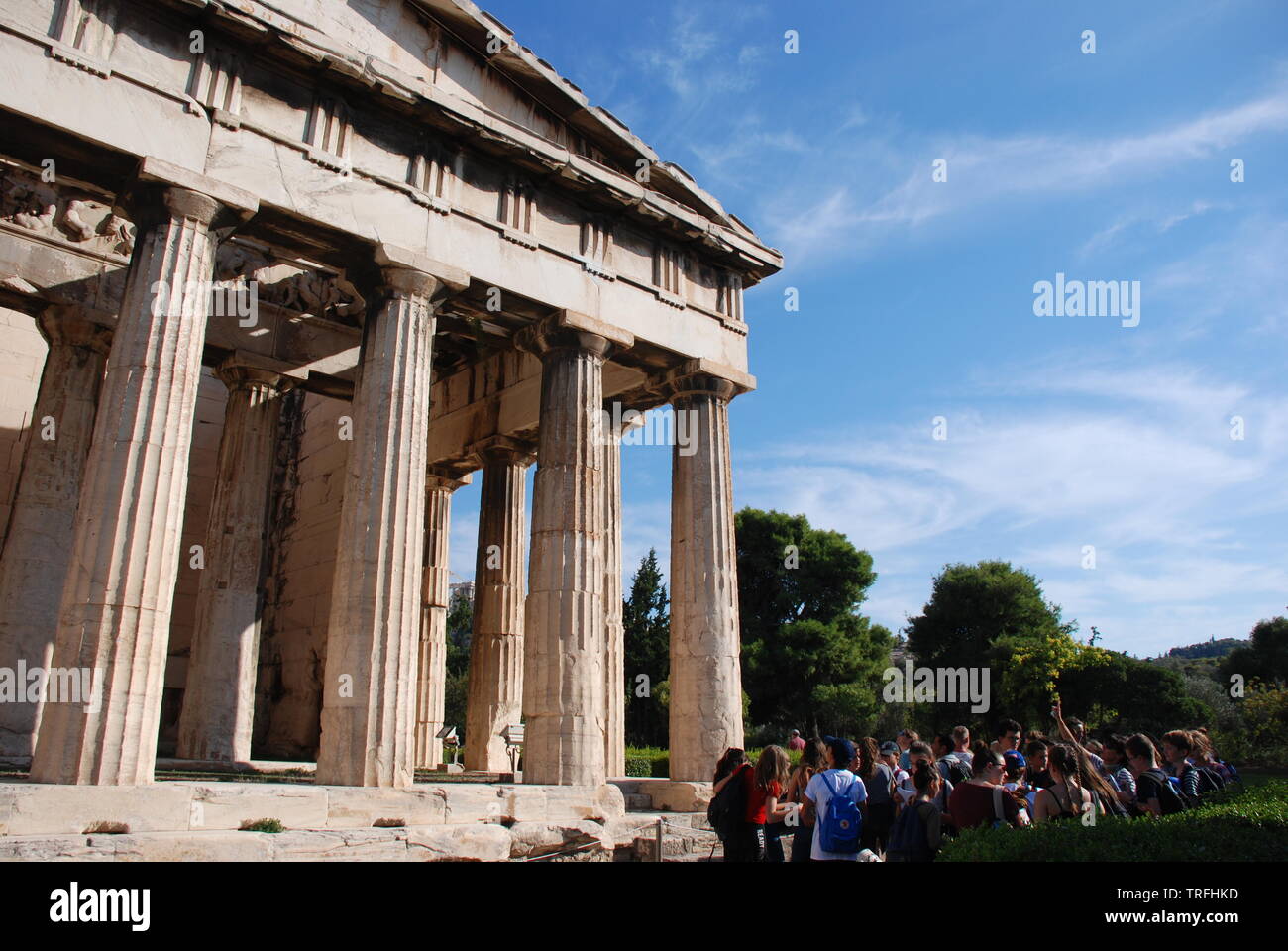 The temple of Hephaestus at the Ancient Athenian Agora in Athens ...