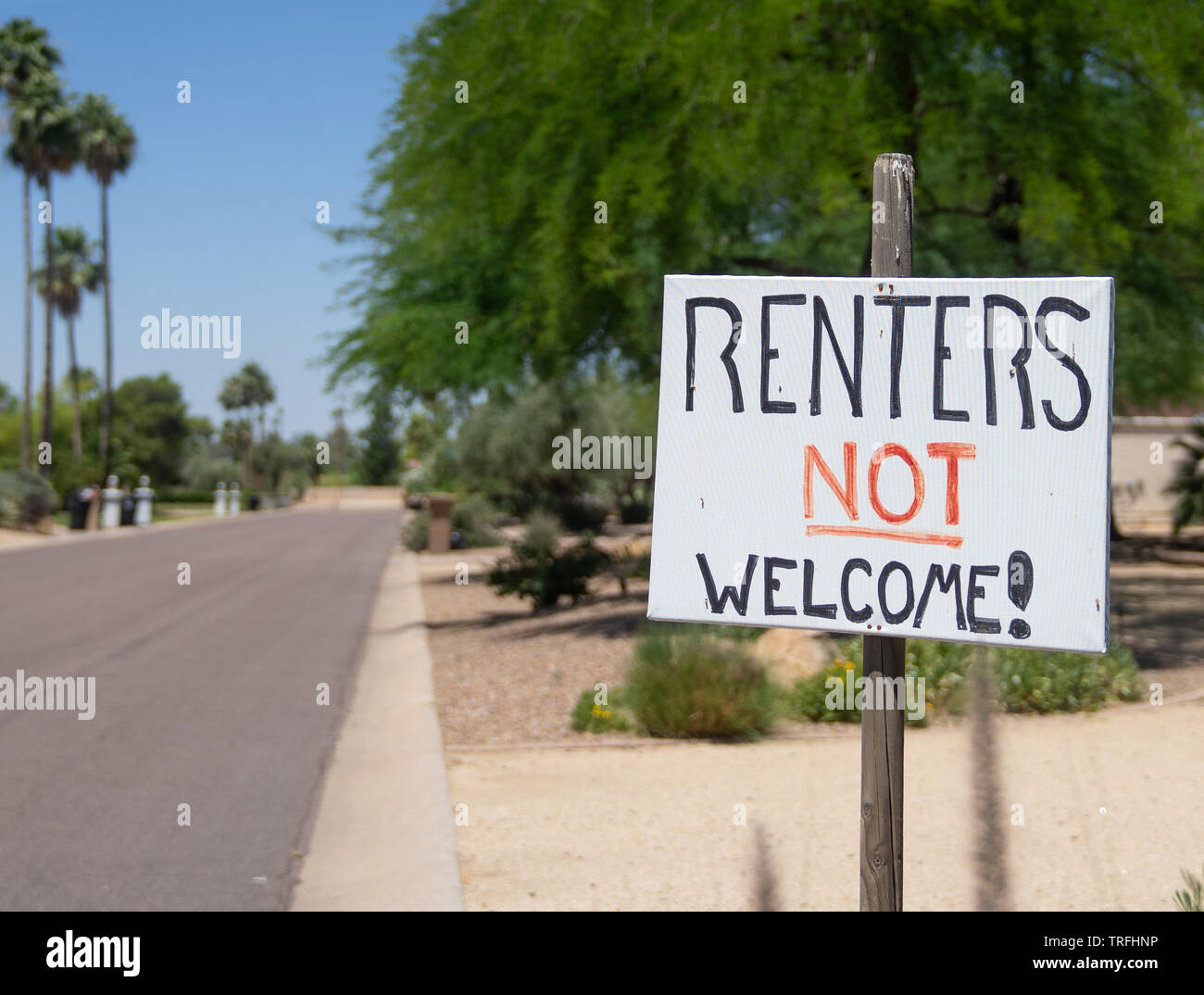Renters Not Welcome sign greets neighbors who are earning rental income ...