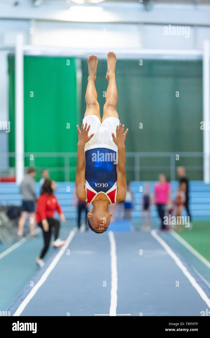 Sheffield, England, UK. 1 June 2019. Jude Adams of OLGA Poole in action ...