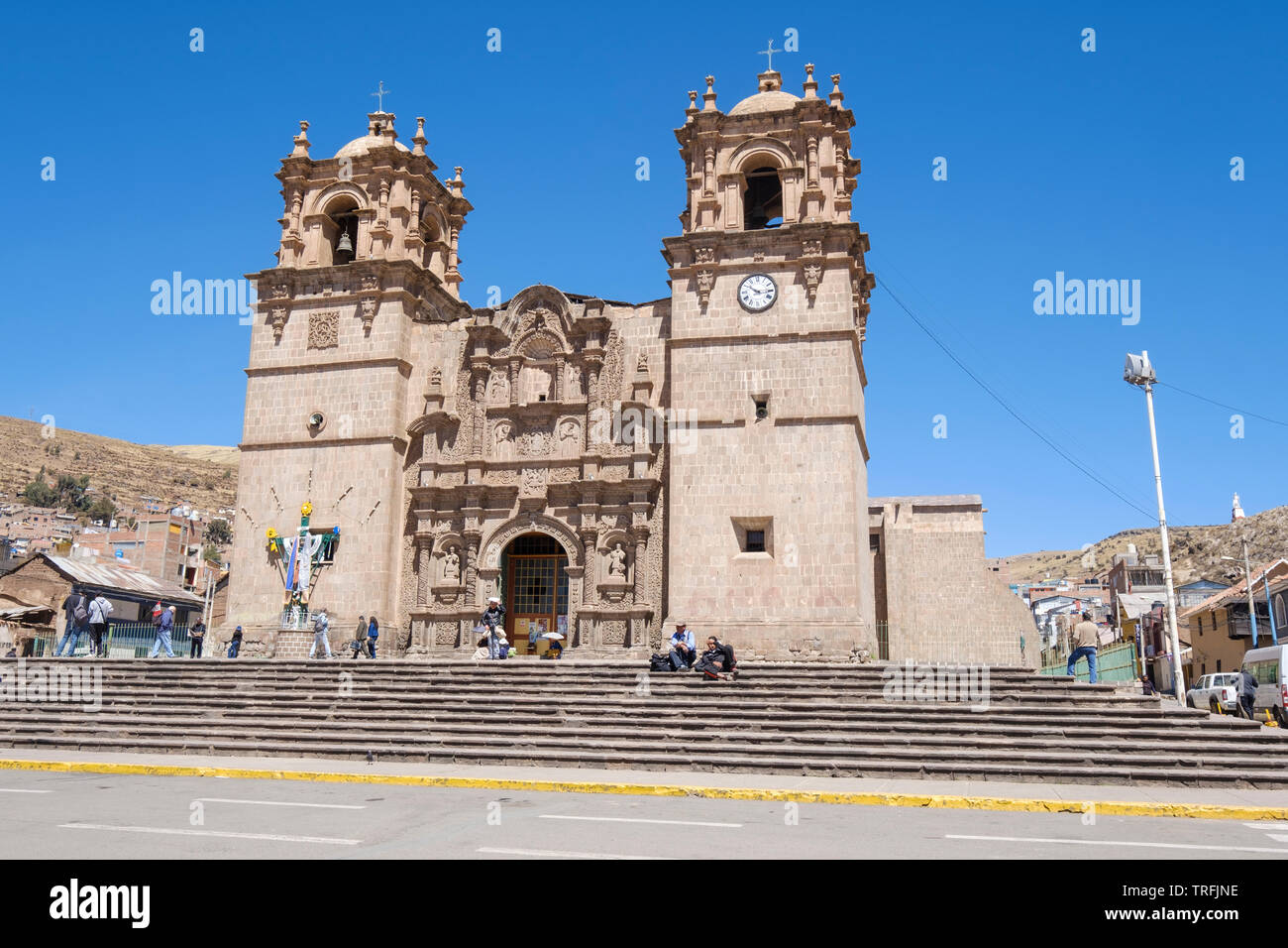 Magnificent Catedral Basílica San Carlos Borromeo or Puno Cathedral in ...