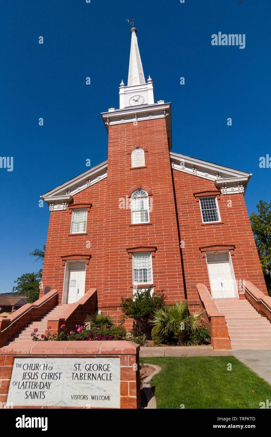 Mormon church - tabernacle exterior view Stock Photo - Alamy