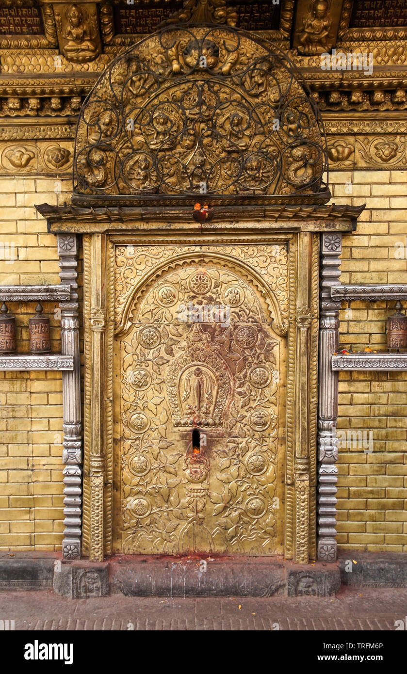 Architectural detail of the golden Hariti (Ajima) Temple at ...