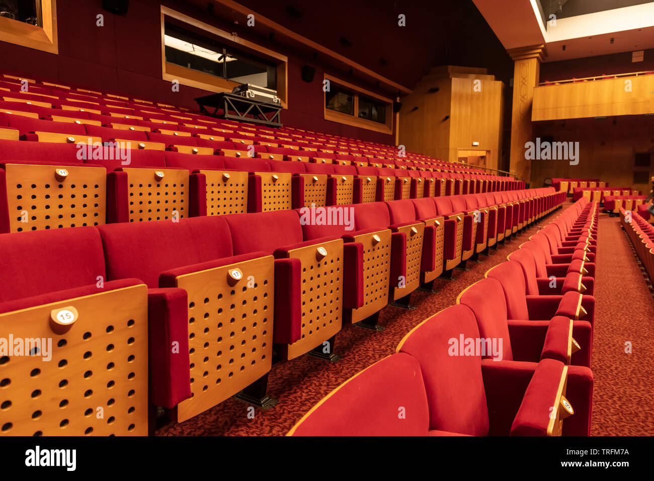 Istanbul, Turkey - March 12, 2019; CRR Concert Hall (Cemal Resit Rey ...