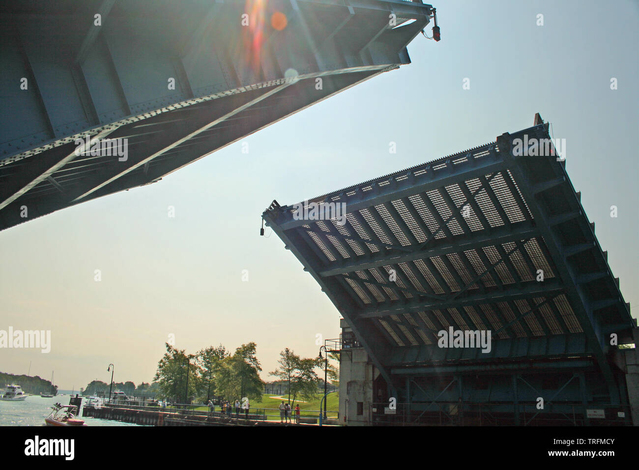 Drawbridge, Charlevoix, Michigan Stock Photo - Alamy