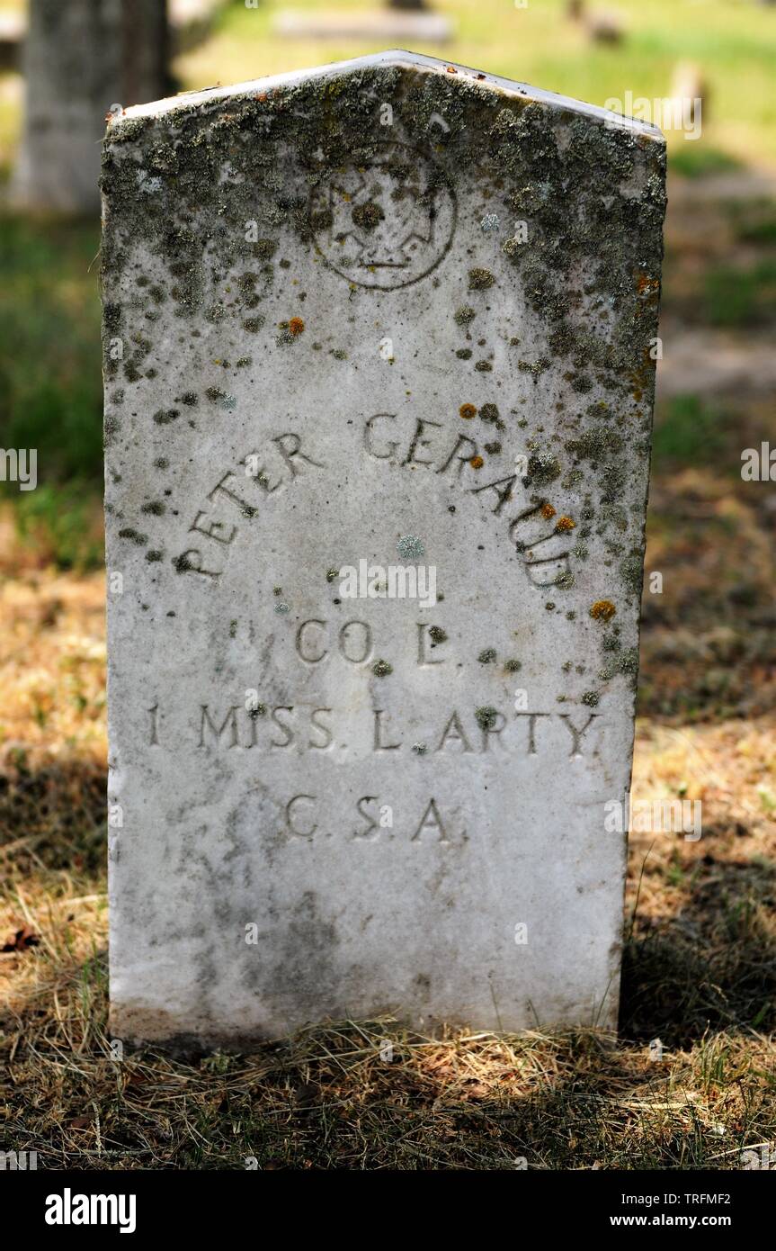 Confederate Tombstones in the Friendship Cemetery, Columbus ...
