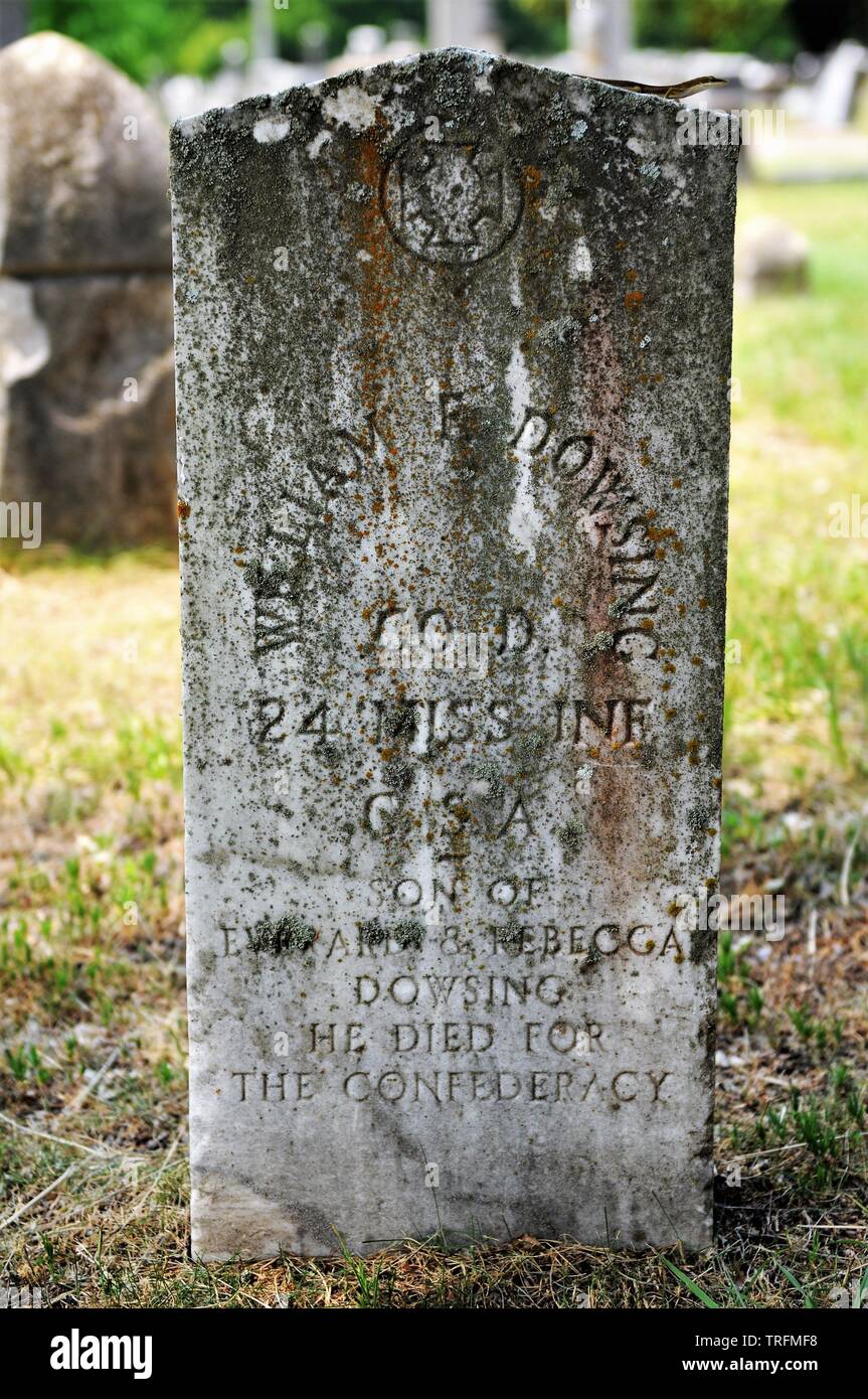 Confederate Tombstones in the Friendship Cemetery, Columbus ...
