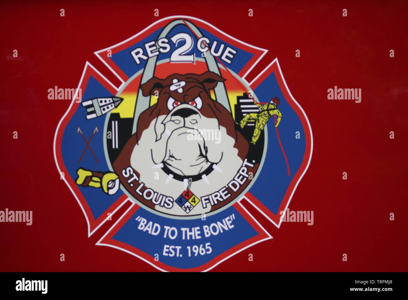Fire Fighter Rescue Logo Stock Photo - Alamy