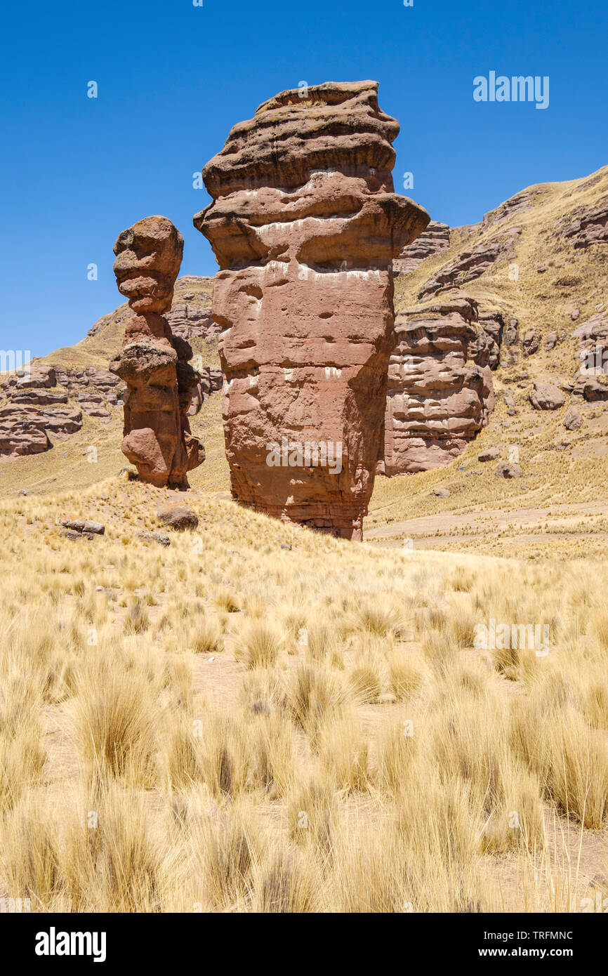 Amazing anthropomorphic rock figures are drawn on the landscape of the ...