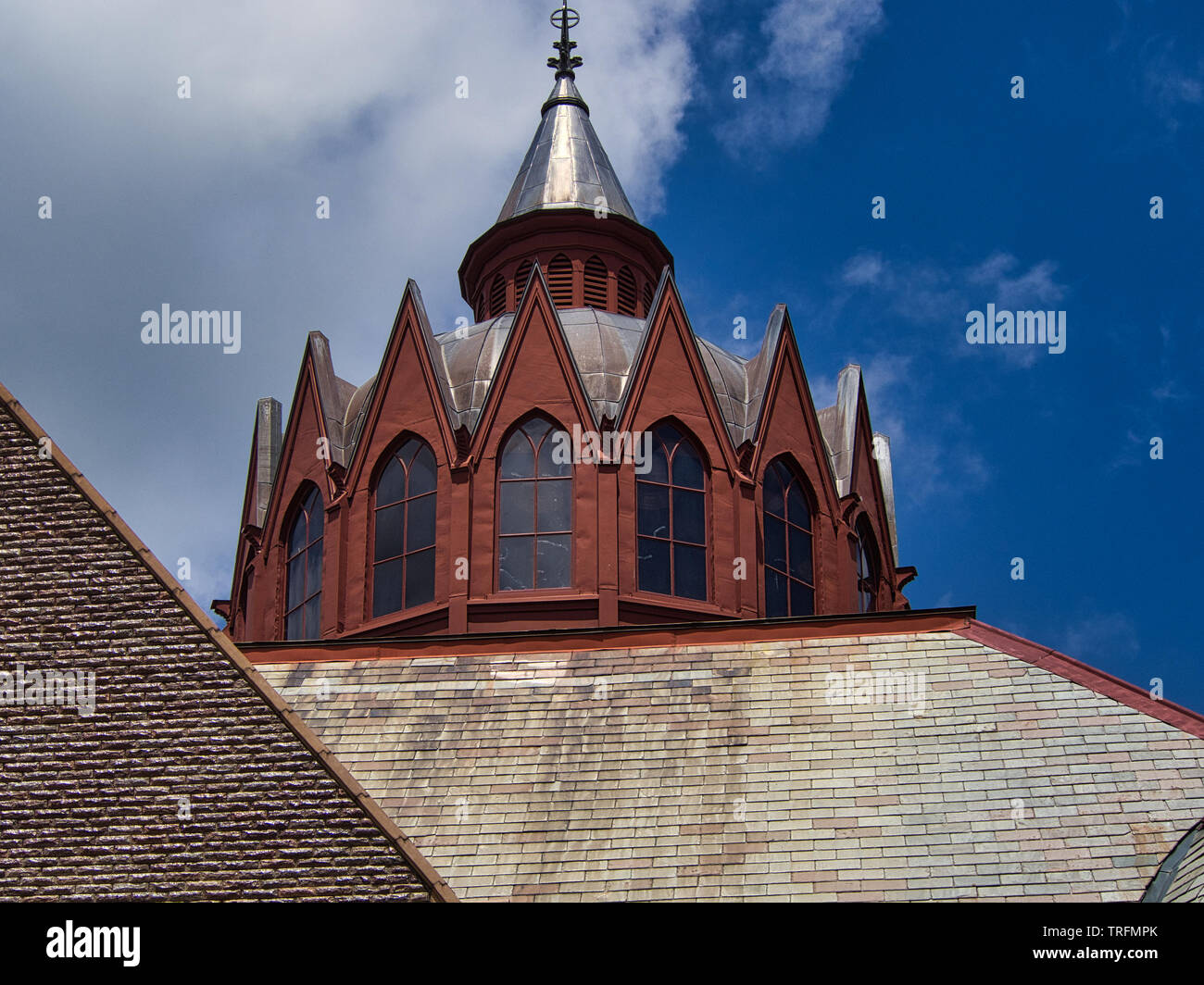 round church steeple located in Logan Ohio Stock Photo - Alamy