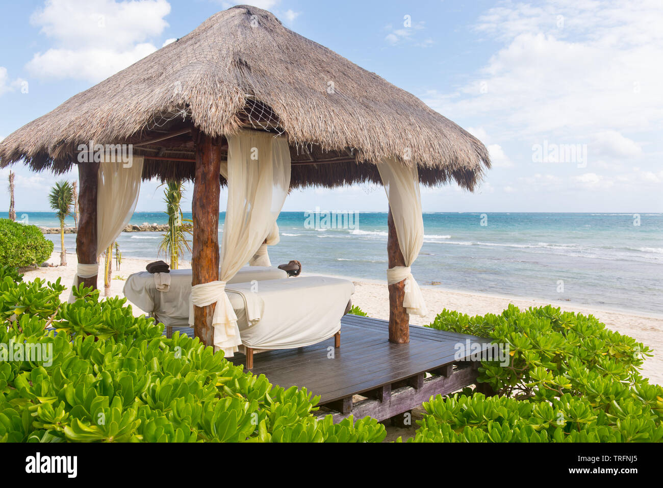 Massage booth luxury place resort and spa for vacations Stock Photo - Alamy