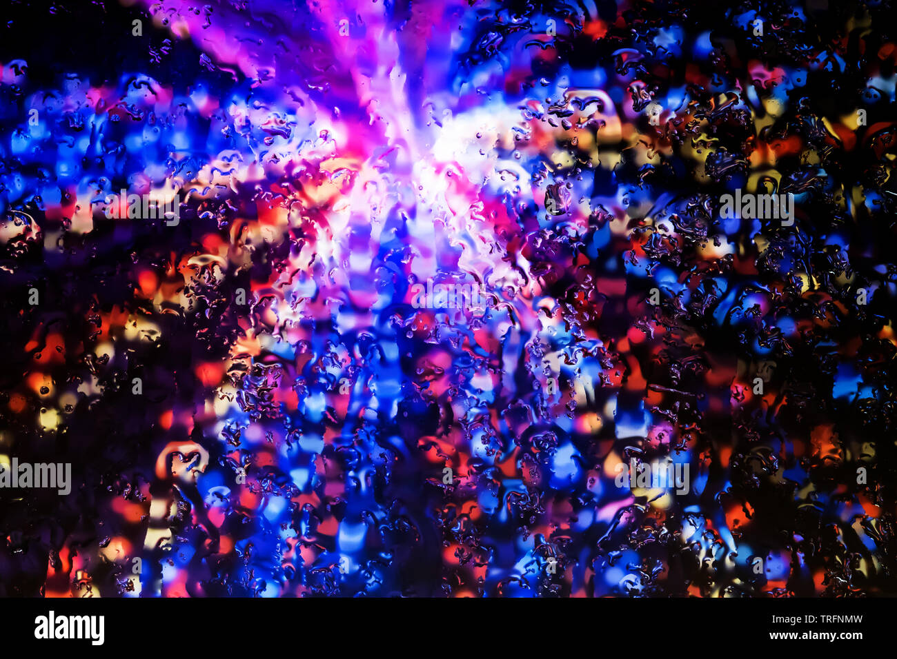 Neon lights with water drops Stock Photo - Alamy