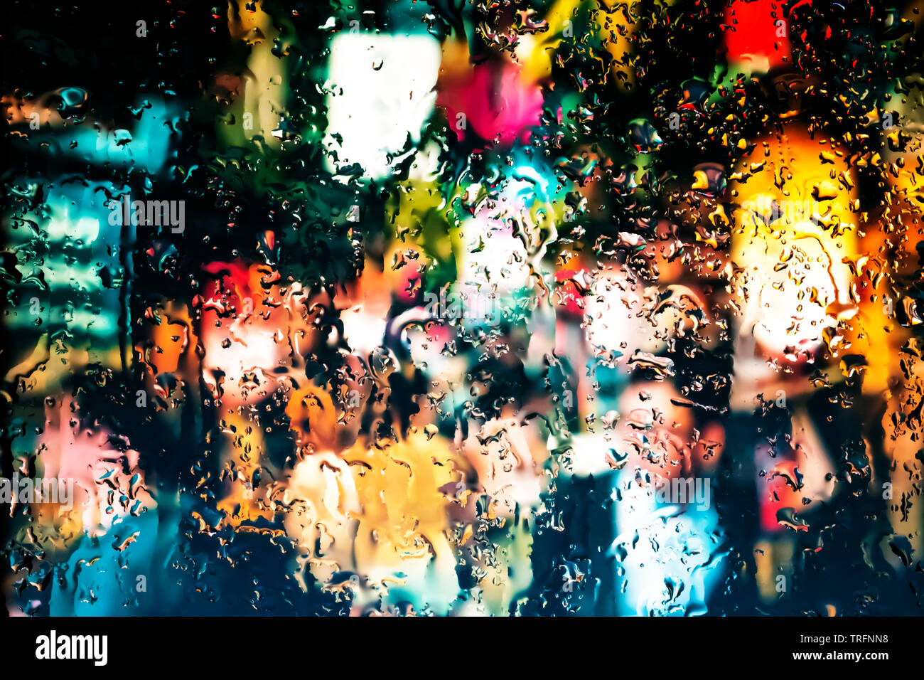 Neon lights with water drops Stock Photo - Alamy