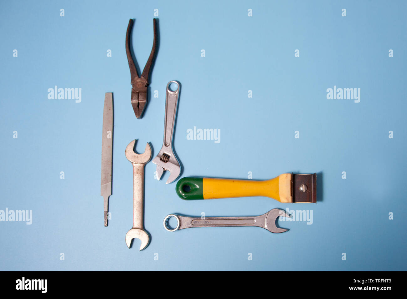 Tools laid hi-res stock photography and images - Alamy