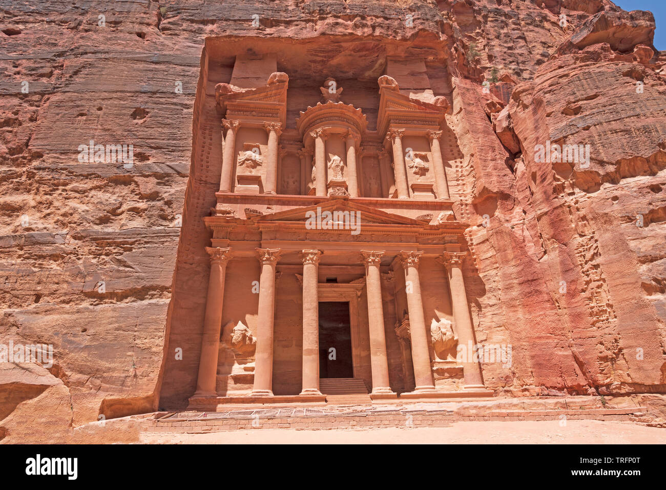The Treasury in the Carved Walls of Petra in the UNESCO site of Petra ...