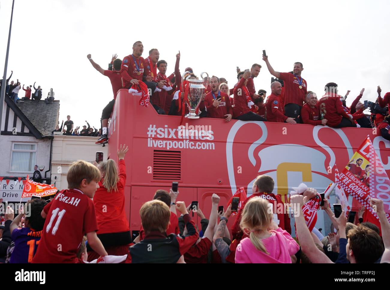 Liverpool fc's trophy parade hi-res stock photography and images - Alamy