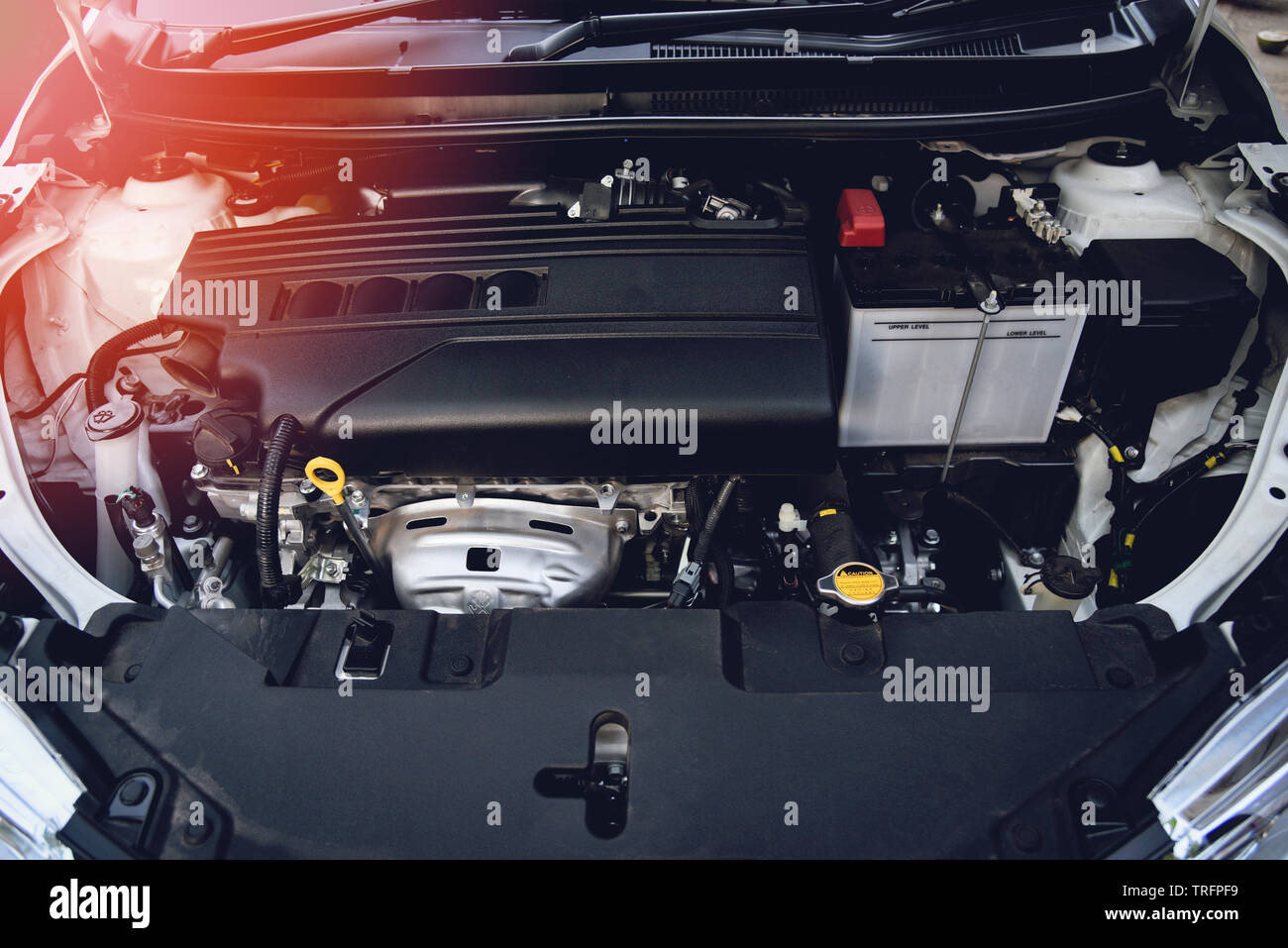 car engine close up detail of new motor mechanic Stock Photo - Alamy