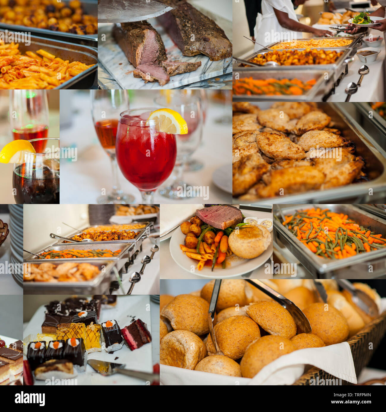 An Attractive Square Collage of Delicious Food Stock Photo - Alamy