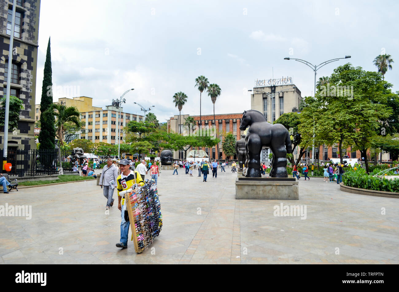 Plaza Botero one of the top tourist attractions in Medellín Stock Photo ...