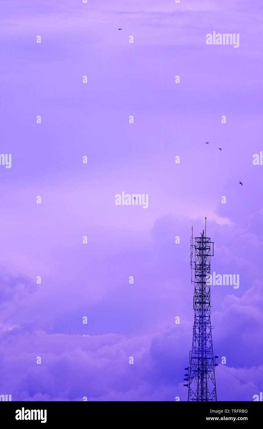 Radio tower purple hi-res stock photography and images - Alamy