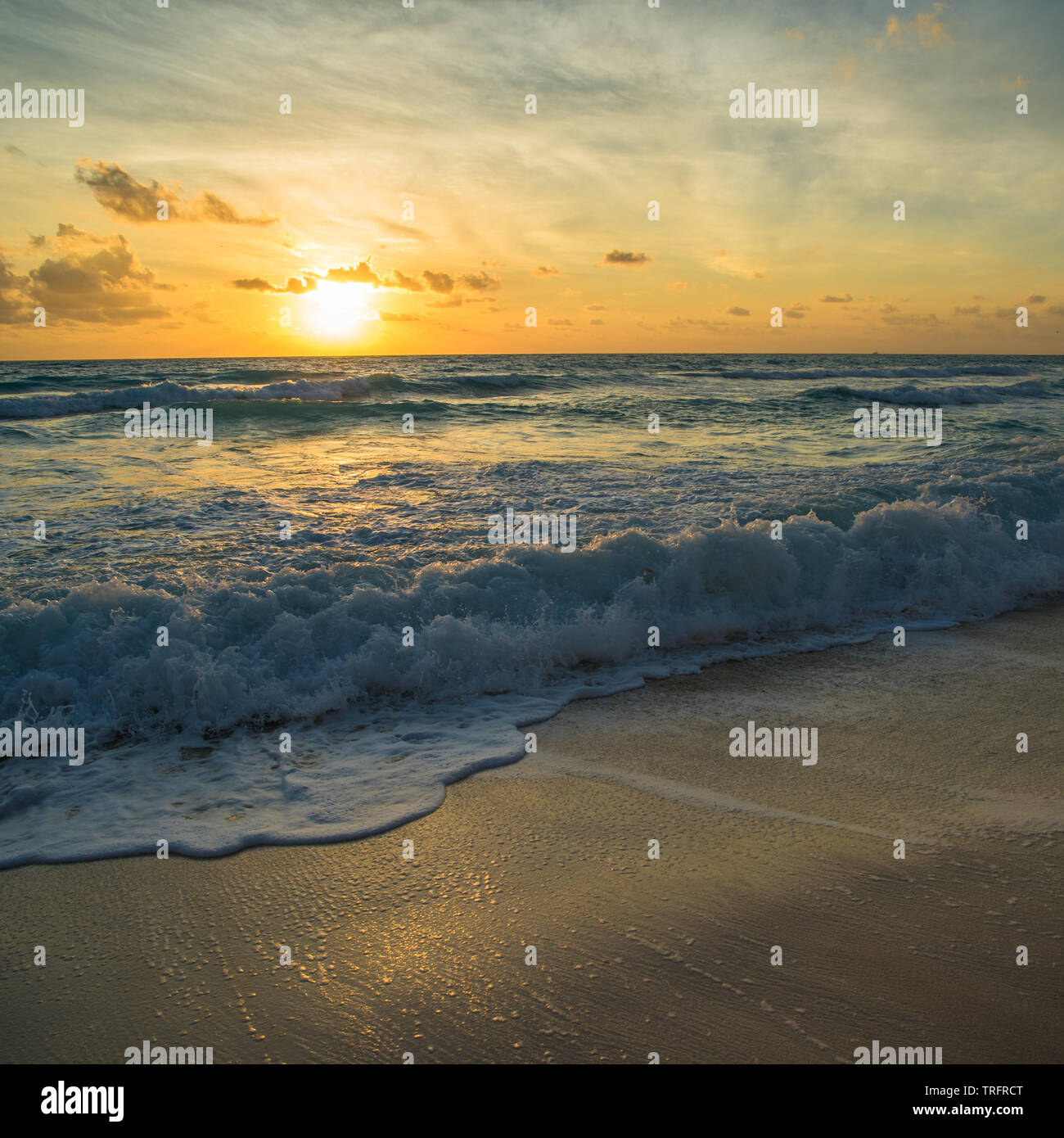 Sunrise reflection wave over ocean hi-res stock photography and images ...