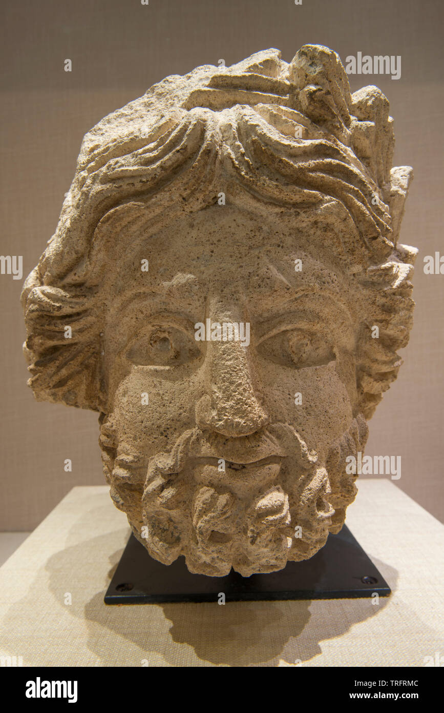 Limestone Head of God Hadad. 1st Century. Jordan Archeological Museum ...