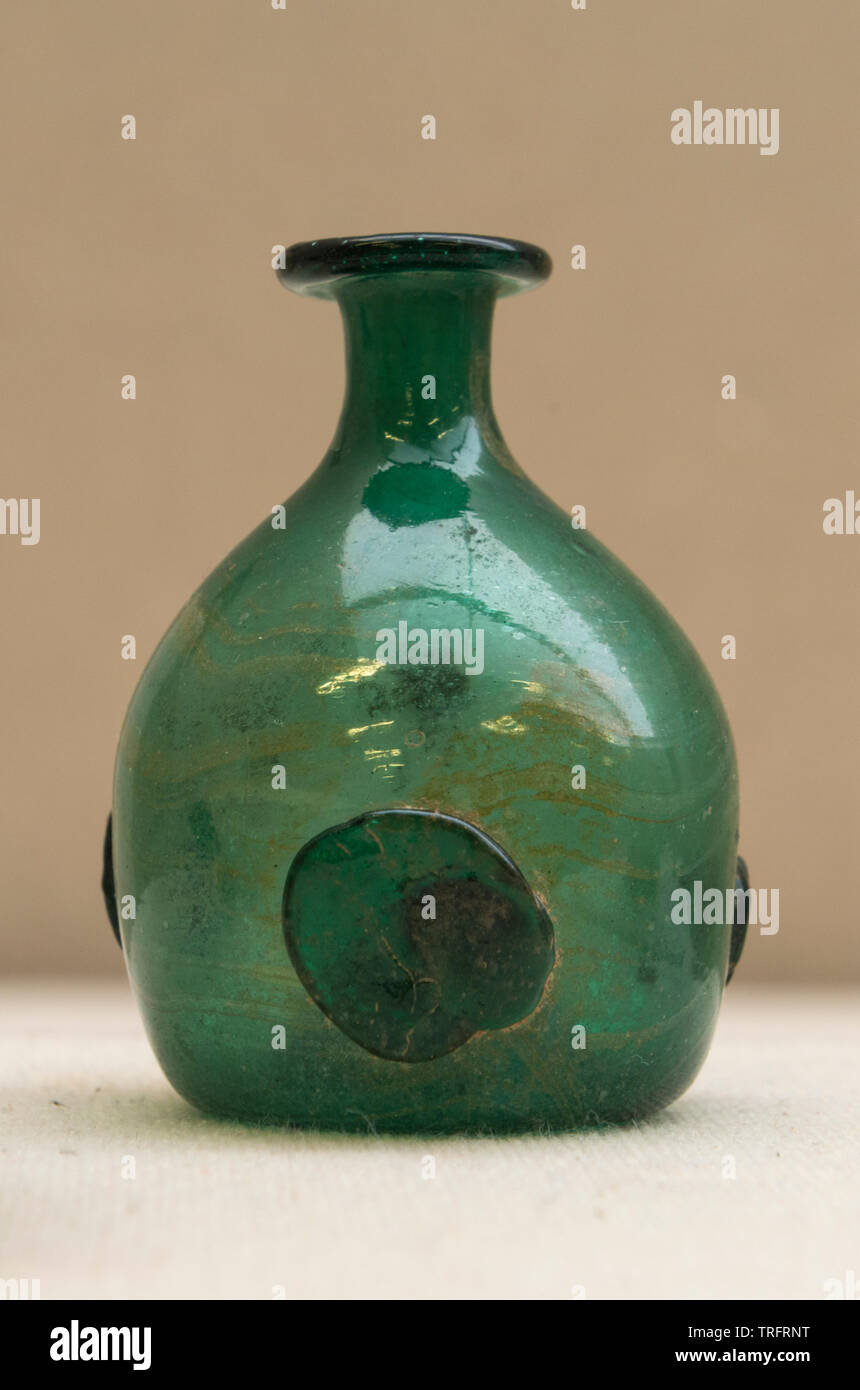 Blown-Cutting-Glass Bottle(Perfume Bottle) 224-651 AD, Sasanian Period ...