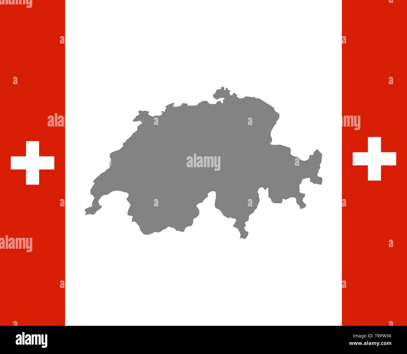 Flag of Switzerland and map Stock Photo - Alamy