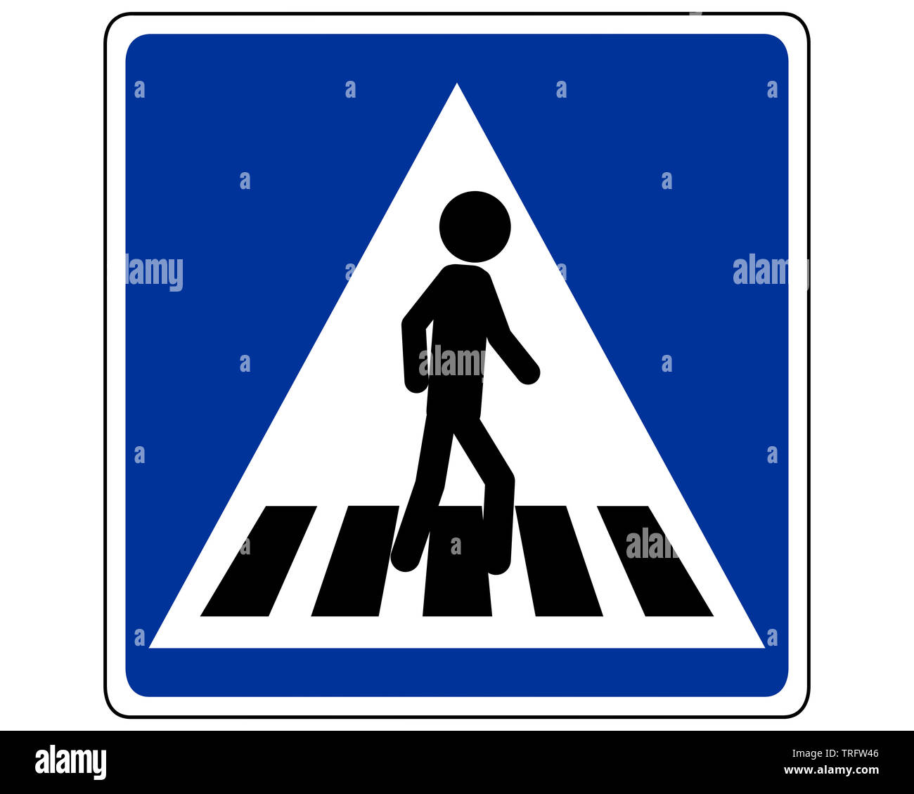 Zebra crossing sign on Cut Out Stock Images & Pictures - Alamy