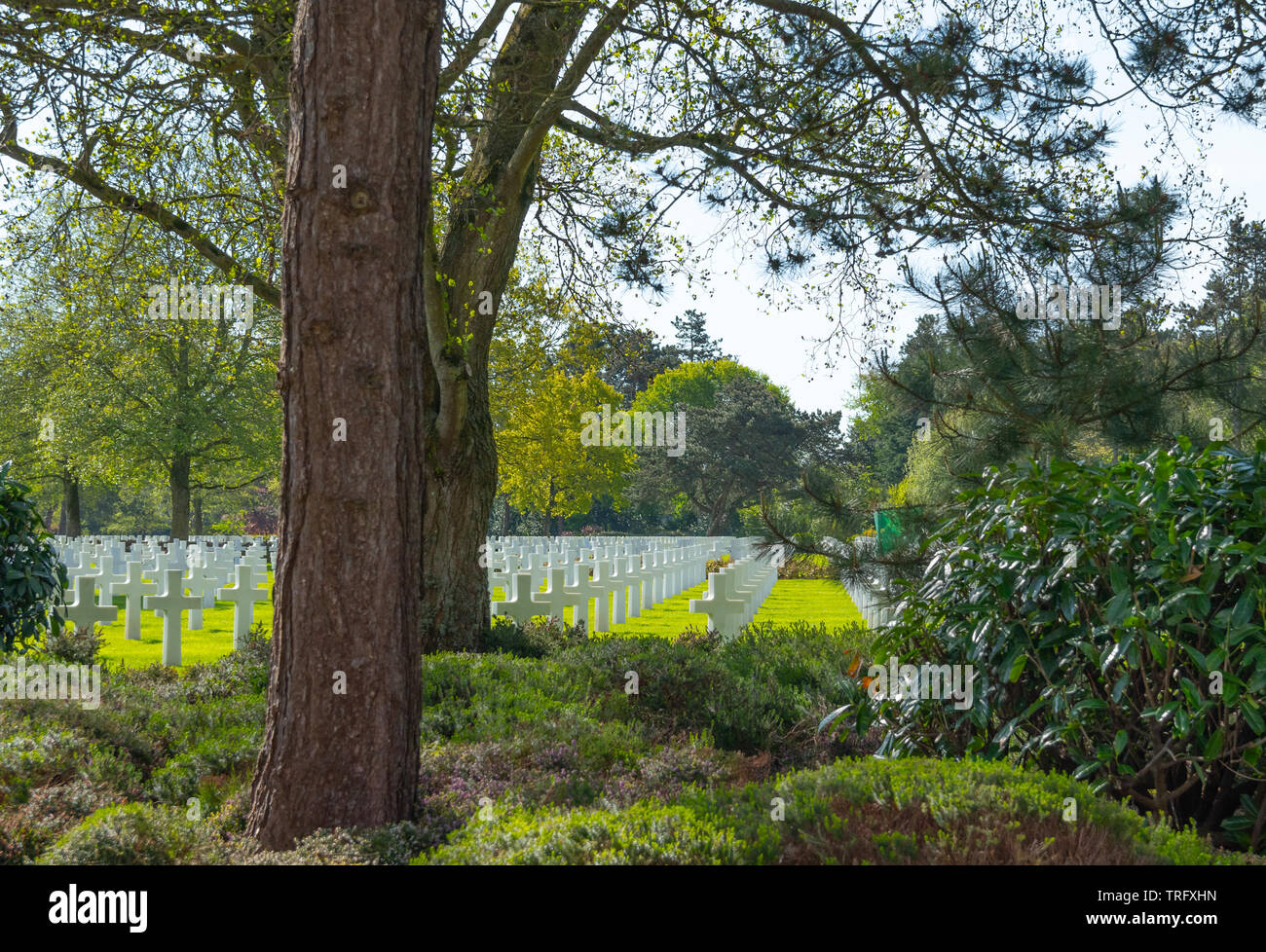 Colleville sur Mer,France - May 6, 2019: Normandy American Cemetery and ...