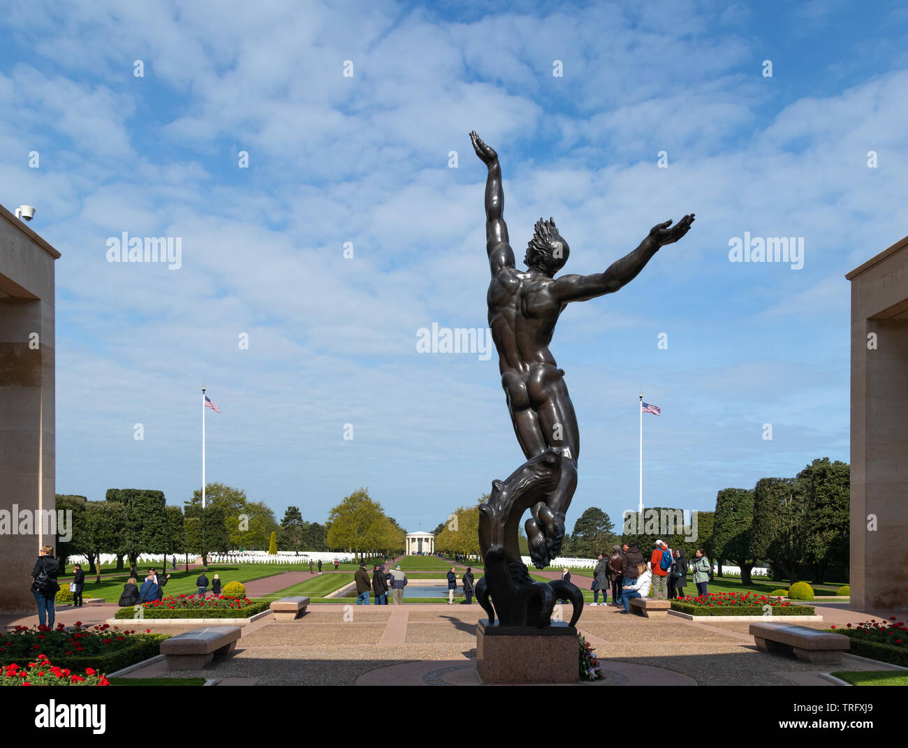 Colleville sur Mer,France - May 6, 2019: Normandy American Cemetery and ...