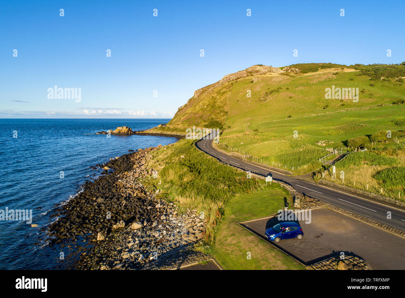 Northern Ireland, UK. Causeway Coastal Route a.k.a Antrim Coast Road ...