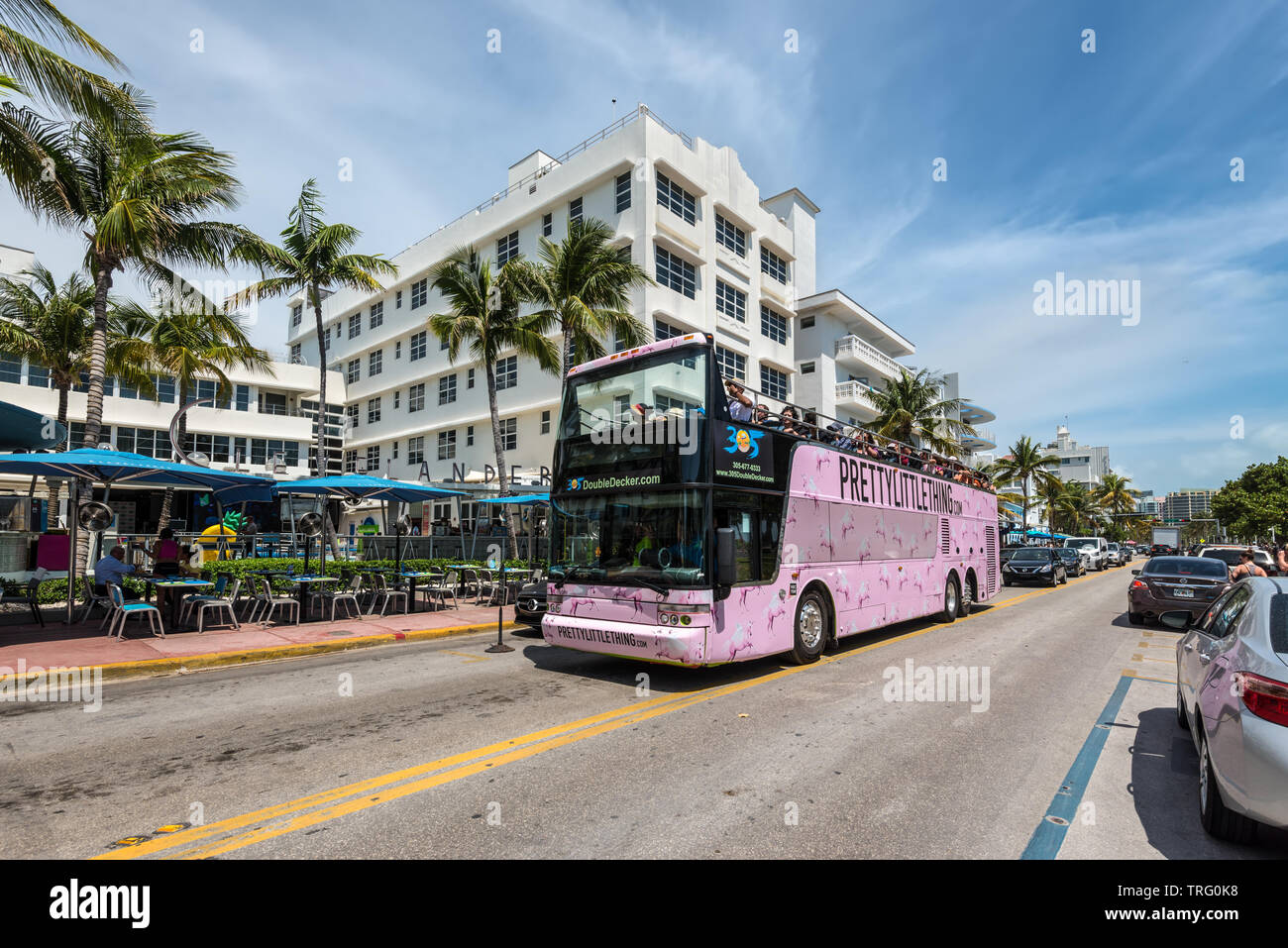 Miami, FL, United States - April 19, 2019: Double decker Miami Hop-on ...