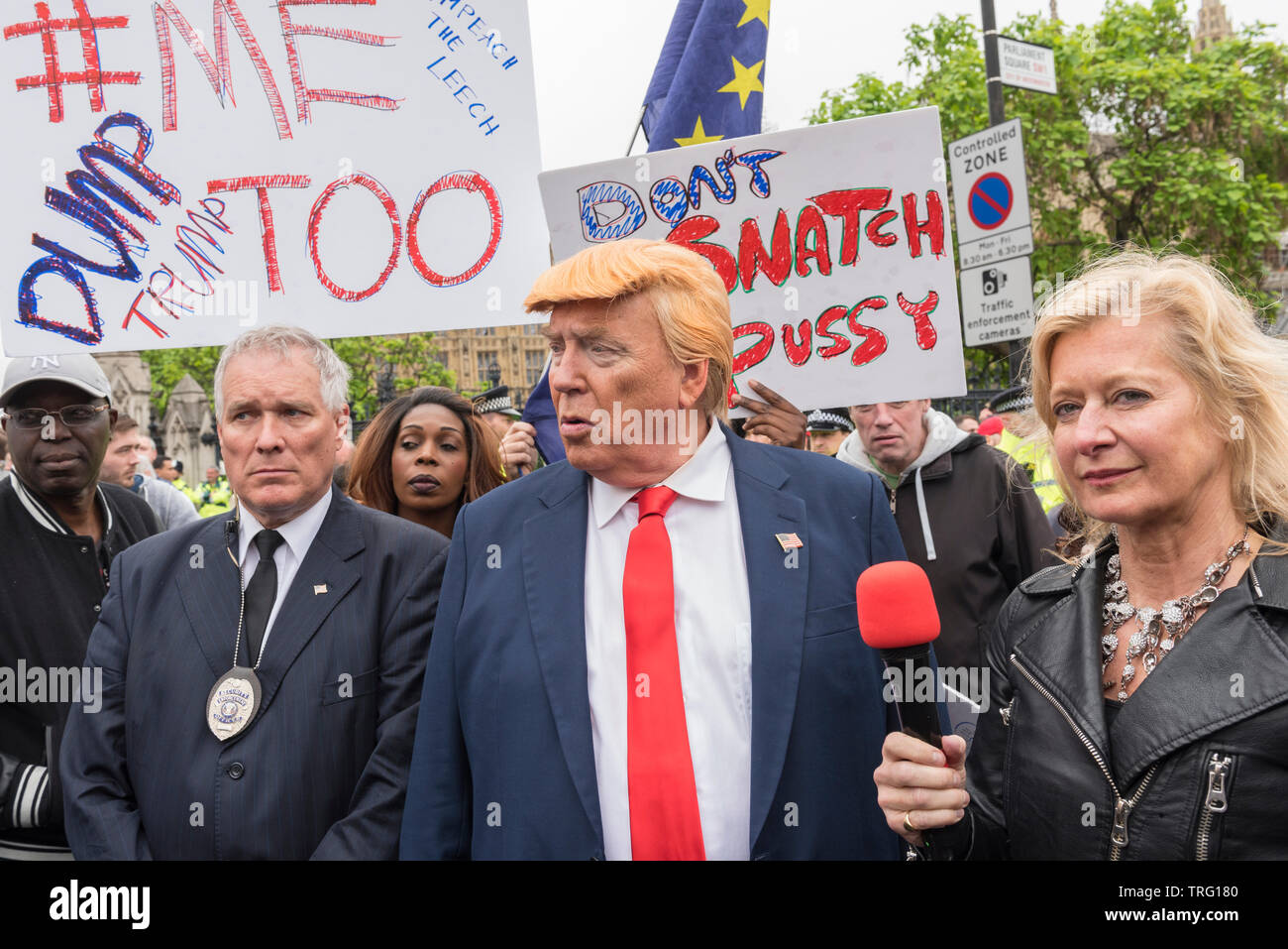 Donald Trump impersonator Dennis Alan & artist Alison Jackson in ...