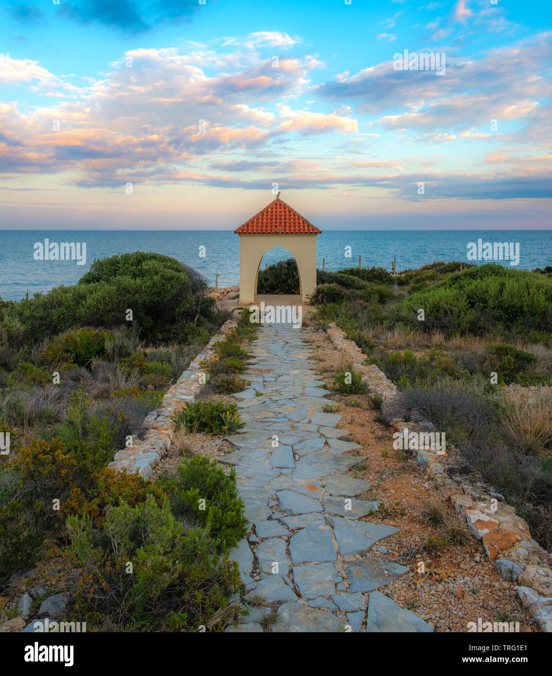 Gazebo on the Spanish Coast, Peniscola, Spain Stock Photo - Alamy