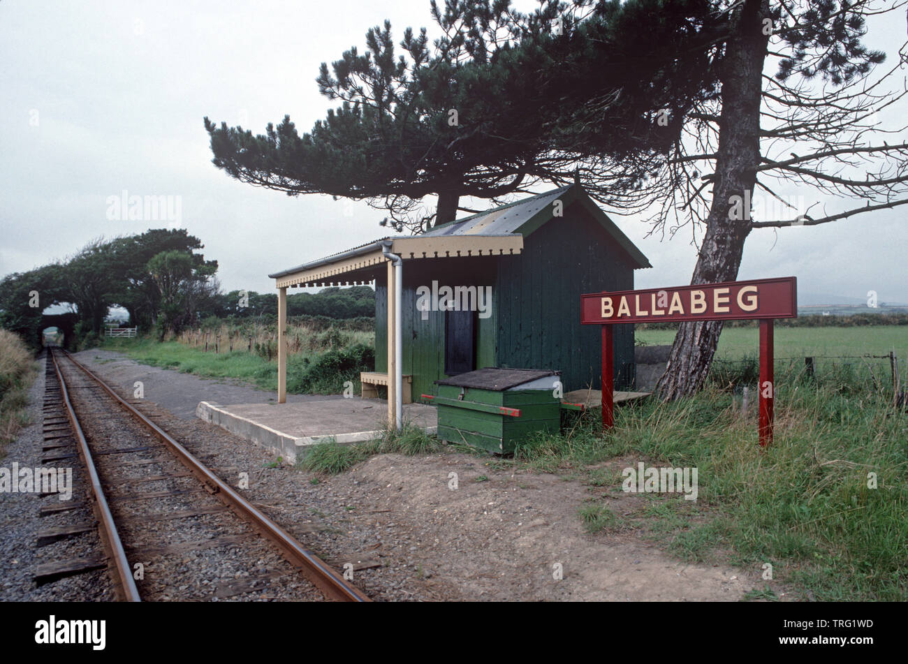 Ballabeg Halt on the Isle of Man Railway Stock Photo - Alamy