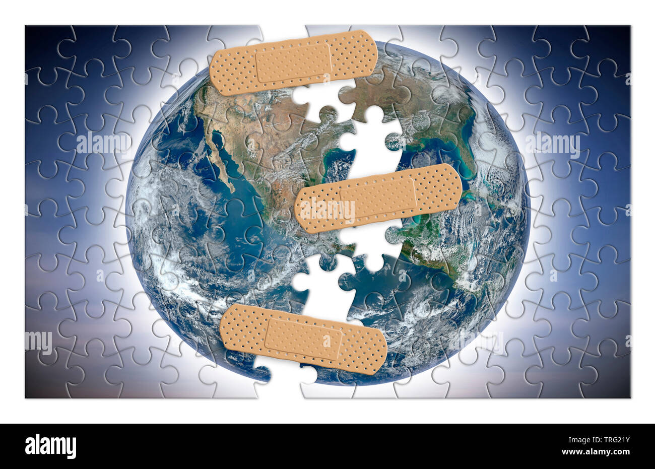 Broken map of world globe hi-res stock photography and images - Alamy