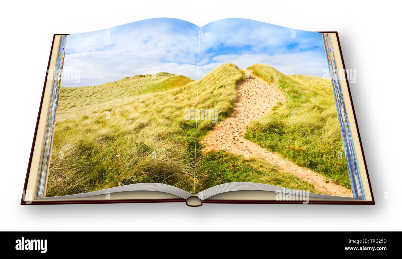 Wild Irish landscape with sand dunes - Nature trail to the beaches and ...