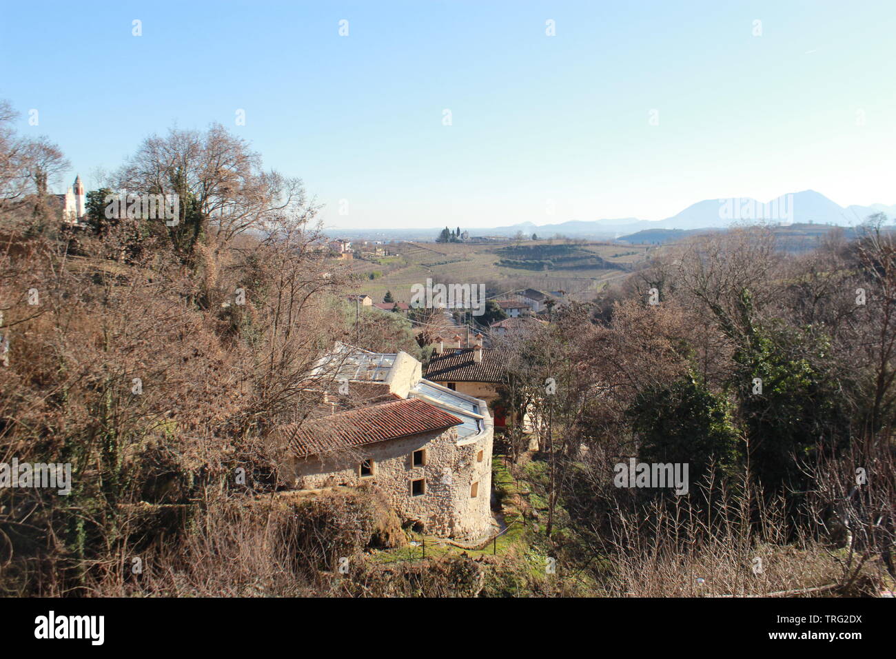 Italian hillside view landscape in autumn Stock Photo - Alamy